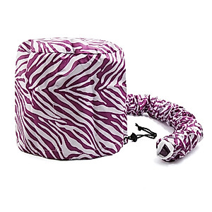 Qtqgoitem Purple White Portable Hair Quick Drying Cap Salon Bonnet Blow Dryer Connect Hat (model: 671 f5e 5d4 865 96d)