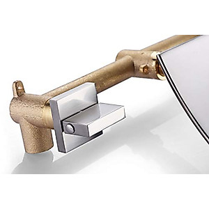 SUMERAIN Wall Mount Waterfall Tub Faucet 3 Hole Brushed Nickel Bathtub Faucet, Extra High Flow Rate