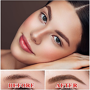 3Pcs Brow Pencil,Eyebrow Tattoo Pen,Long Lasting Waterproof Microblading Eyebrow Pencils,Brow Pen,with Eyebrow Trimmer,3 Eyebrow Models,for Creating Easy Natural Brows (Dark Brown)