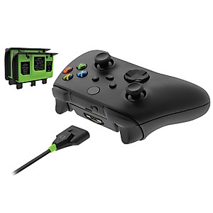 Bionik Hyper Kit For Xbox Series X/S: 2 High Capacity 1200 mAh Rechargeable Battery Packs with 10-Foot Magnetic Charge Cable