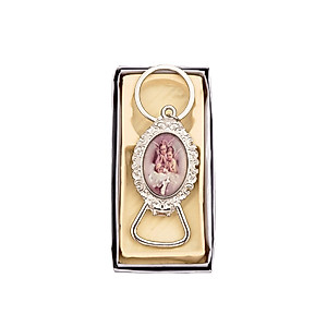 12 Pcs Baptism Guardian Angel Bottle Opener Keychain Recuerdos de Bautizo Communion Christening Favor