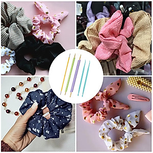 3pcs Quick Turn Fabric Set, 3 Sizes Quick Turn Fabric Tube Turners with 2 Needle Threaders, Tube Turner Sewing Tool for Crafts DIY Handmade Knitting Accessories