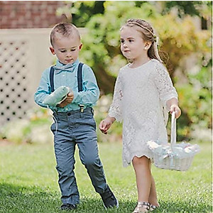 Cutiego Rustic Flower Girl Dress (2T, White)