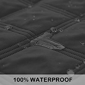 SUNNYTEX Waterproof & Reversible Dog Bed Cover Pet Blanket Sofa, Couch Cover Mattress Protector Furniture Protector for Dog, Pet, Cat(52"*82",Dark Grey/Grey)