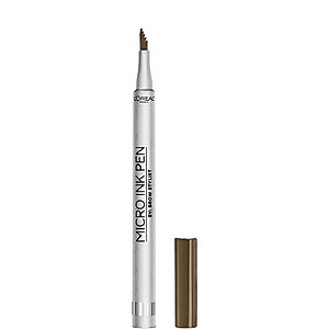 L'Oreal Paris Micro Ink Pen by Brow Stylist, Longwear Brow Tint, Hair-Like Effect, Up to 48HR Wear, Precision Comb Tip, Brunette, 0.033 fl; oz.
