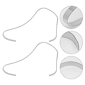 Holibanna 2Pcs Sandal Shoe Store Display Stands Shoe Retail Shop Shoe Supports Stainless Steel High Heeled Shoe Shaper Forms Inserts Silver