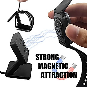 RUKUHOT Magnetic Replacement Charger Dock Compatible with Amazfit GTS 4 Mini & Amazfit Bip 3 Pro Smartwatch,Nightstand Charging Base with 3.3ft USB Charger Cord Fit for Amazfit GTS 4 Mini Smartwatch