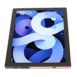 FOLOSAFENAR Smart Tablet, 2560X1600 Resolution 12GB RAM 512GB ROM Tablet 10.1 Inch 8 Core Front 8MP Rear 16MP 4G LTE for Learning for Game (Gold)