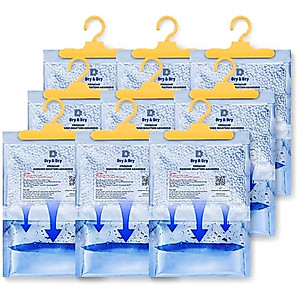 Dry & Dry 9 Packs [Net 7 Oz/Pack] Moisture Absorbers Dehumidifiers for Home Dehumidifier for Basement Dehumidifiers for Bedroom Small Dehumidifiers - Dehumidifiers Moisture Absorbers