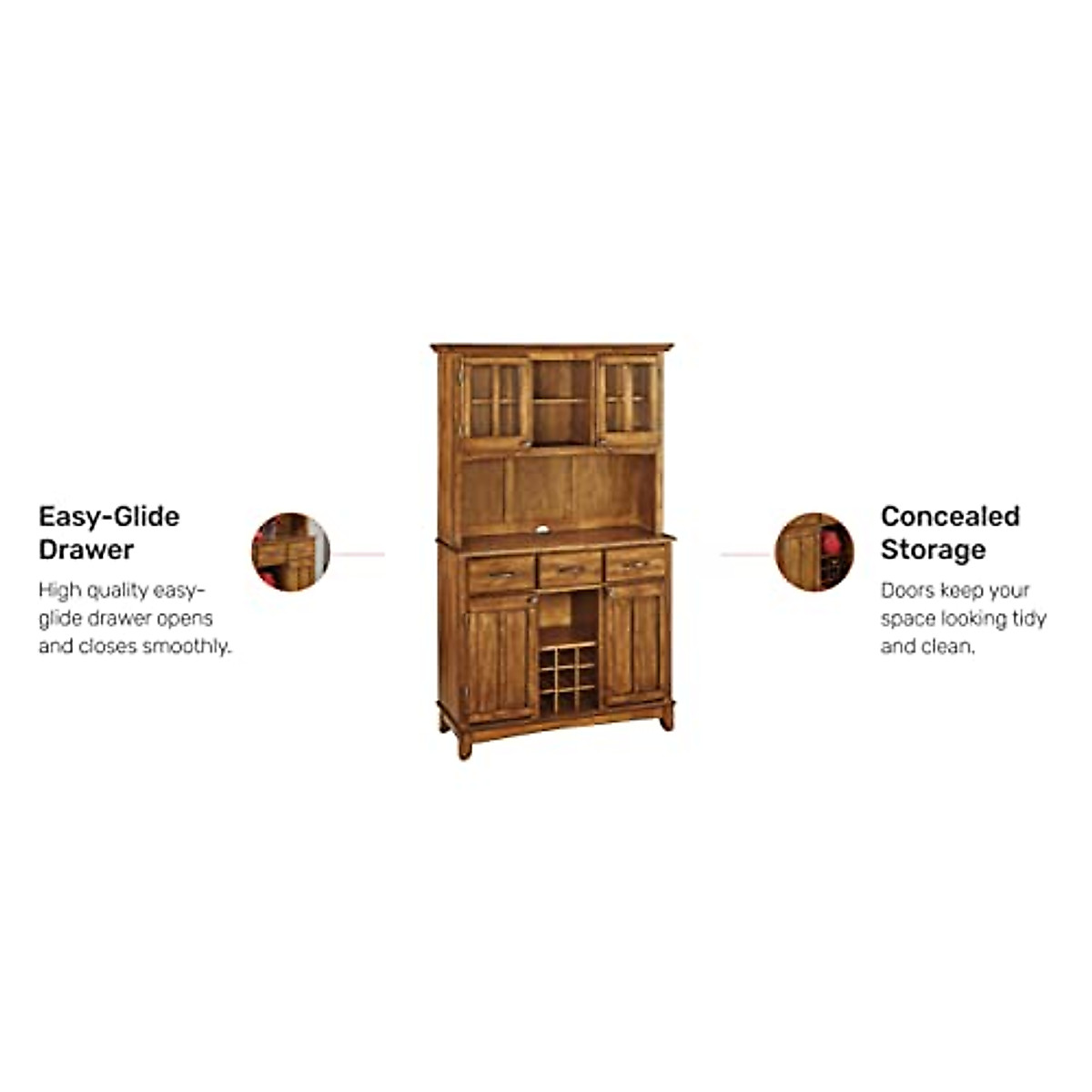 Buffet of Buffets Cottage Oak with Wood Top by Home Styles