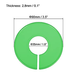 PATIKIL Clothes Dividers 20 Pack Blank Clothing Rack Size Sorting Reusable Wardrobe Round Hanger Separator, Green