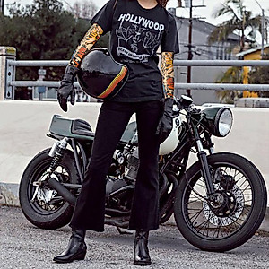 HOVEOX 20pcs Temporary Tattoo Arm Sleeves Arts Fake Slip on Arm Sunscreen Sleeves Body Art Stockings Protector -Designs Tribal, Tiger, Dragon, Skull, and Etc Unisex Stretchable Cosplay Accessories