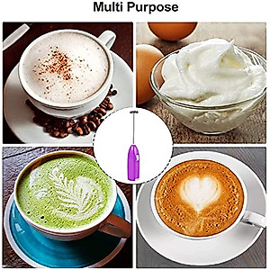 TEAYASON Electric Egg Beater Milk Frother Handheld Battery Operated Foam Maker for Coffee Chocolate Egg Milk Drink Whisk Mixerwith Removable Battery Kitchen Supplies (Pink)