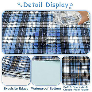 QUEARN Washable Pee Pads for Small Animal,Waterproof Reusable Puppy Potty Training Pads, Anti Slip Whelping Pads Super Absorbent Cage Liners for Ferrets, Hamsters, Rabbits & All Small Animals (SM)