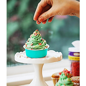 All In One Foil Liners, Yuiviot Aluminum Baking Cups with Lids 60Pack, 4-Inch 5oz Foil Cupcake and Muffin Liner, 60 Cups and 60 Lids(4 Types In 1 Package) for Ramekin, Pie, Cupcake Holder Tin Pan