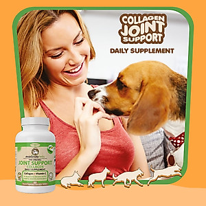 Makondo Pets - Collagen for Dogs & Cats - Collagen Supplements for Joint Health - Vitamin C Supplement for Joint Mobility - Joint Support Supplement for Dog & Cats - Bacon Flavored Tablets (60 Count)