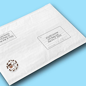 Thanks A Latte Coffee Themed Thank You Customer Appreciation Sticker Labels for Small Businesses, 60 1.5" Circle Stickers by AmandaCreation, Great for Envelopes, Postcards, Direct Mail, & More!