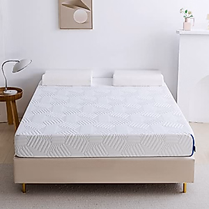 Coolsence Twin Mattress Memory Foam 8 - Inch, Cooling Gel Memory Foam Mattress in a Box, CertiPUR-US Certified, Made in USA, Medium, 38”x75”x8”, White