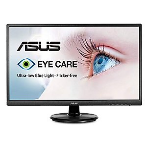 ASUS 23.8” Full HD Computer Monitor, 1080p, HDMI, VGA, Eye Care, 178° Wide Viewing Angle - VA249HE, Black