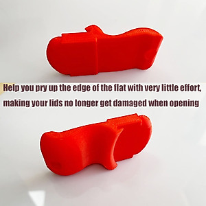 JILINWEI Canning Jar Opener, Mason Jar Opener Canning Tools for Releases Aluminum Vacuum Seal on all Wide Mouth and Regular Mouth Lids,Red