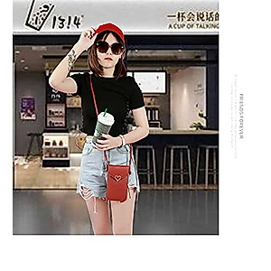 ISYSUII Crossbody Wallet Case for Samsung Galaxy S10 Plus Touch Screen Cell Phone Purse Love Heart Pattern with Card Holder Neck Strap Leather Magnetic Protective Cover for Women Girls,Red