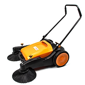 SUNMAX RT980 Industrial Floor Sweeper with Triple Brooms, 38" Outdoor and Indoor Sweeper, 38,000 Square feet per Hour, 12 gal Waste Container