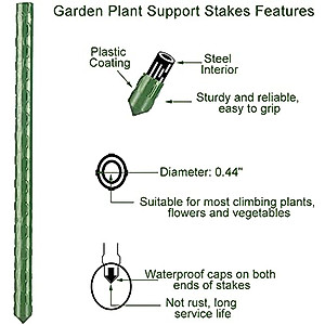 IPSXP Vegetable Trellis, Garden Plant Support Stakes for Climbing Plants, Vegetables, Flowers, Fruits, Vine, 3 Garden Trellis with 40 Adjustable Cable Tie