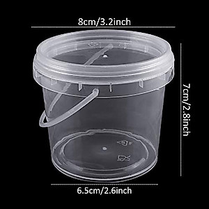 15 Pack 8 oz Slime Containers with Lids and Handles,Mini Toy Storage Case