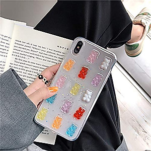 UnnFiko 3D Clear Case Compatible with iPhone 14 Pro, Super Cute Cartoon Bears, Funny Creative Soft Protective Case Cover (Bears, iPhone 14 Pro)