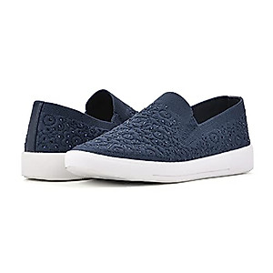 WHITE MOUNTAIN Women's Unit Sneaker, Navy/Fabric, 9 M