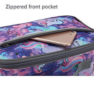 FlowFly Kids Lunch box Insulated Soft Bag Mini Cooler Back to School Thermal Meal Tote Kit for Girls, Boys, Unicorn#2