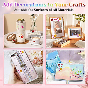 ROADPLUM 4100Pcs Gem Stickers for Crafts, 10 Sheets Self Adhesive Gemstones Pearl Jewels Stickers for Kids Crafts, Stick on Gems Pearls for Hair, Bling Rhinestone Stickers for Decoration