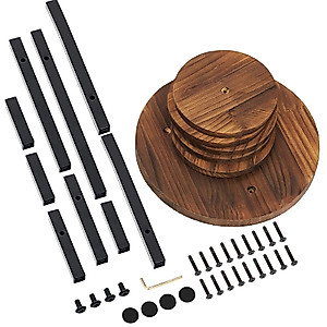 AUGOSTA 5 Tier Plant Stand, Tall Metal Wood Shelf Holder for Indoor Plants, Outdoor Garden Plant Display Rack Flower Pot Stand for Corner Living Room Balcony Garden Patio