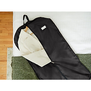 Covermates Keepsakes Garment Bag Set - Premium Polyester - Full Length Zipper - ID Window - Carrying Handles - Closet Storage, Black