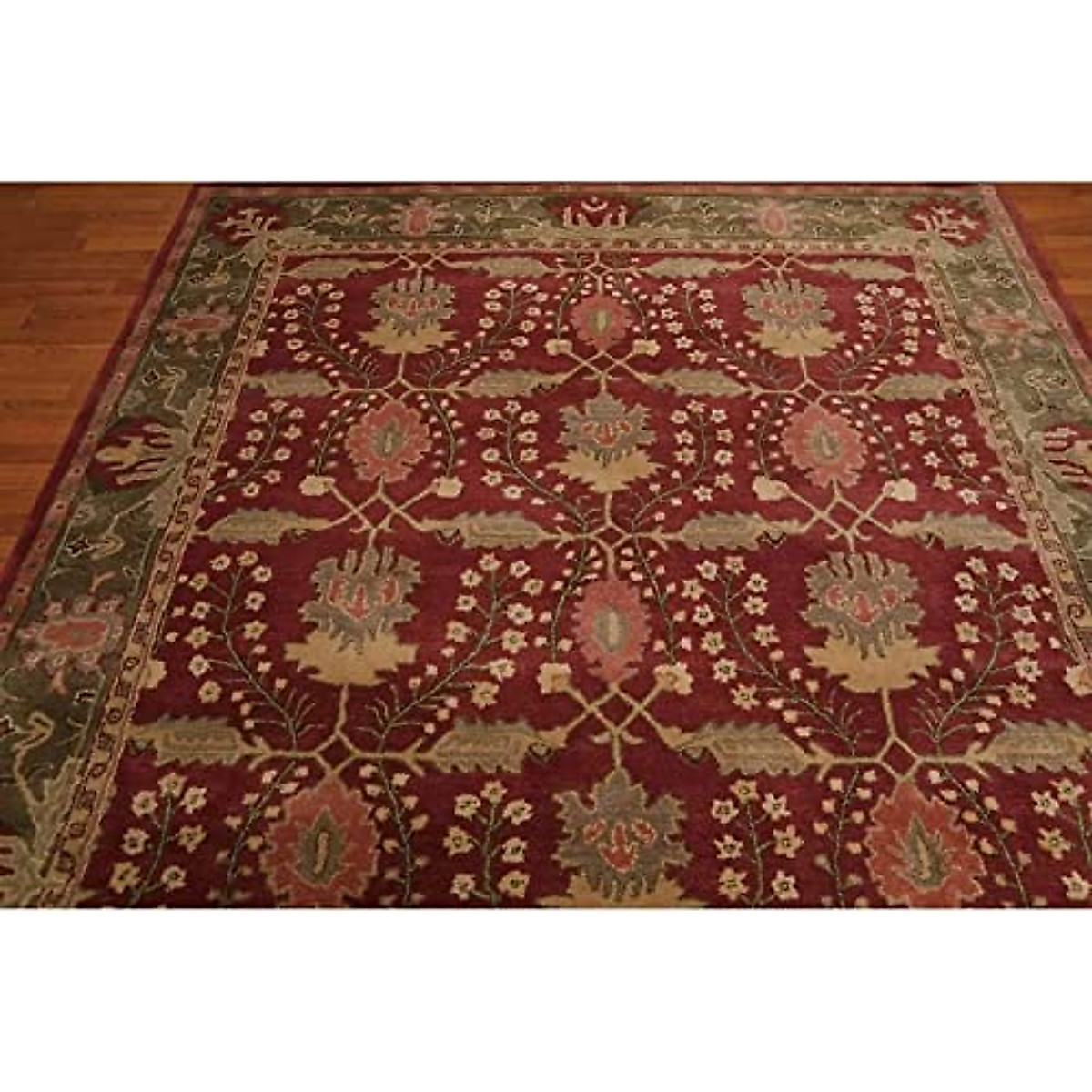 Natural Weave Old Hand Made Morgan Floral Traditional Persian Oriental Woolen Area Rugs (8x10 ft)