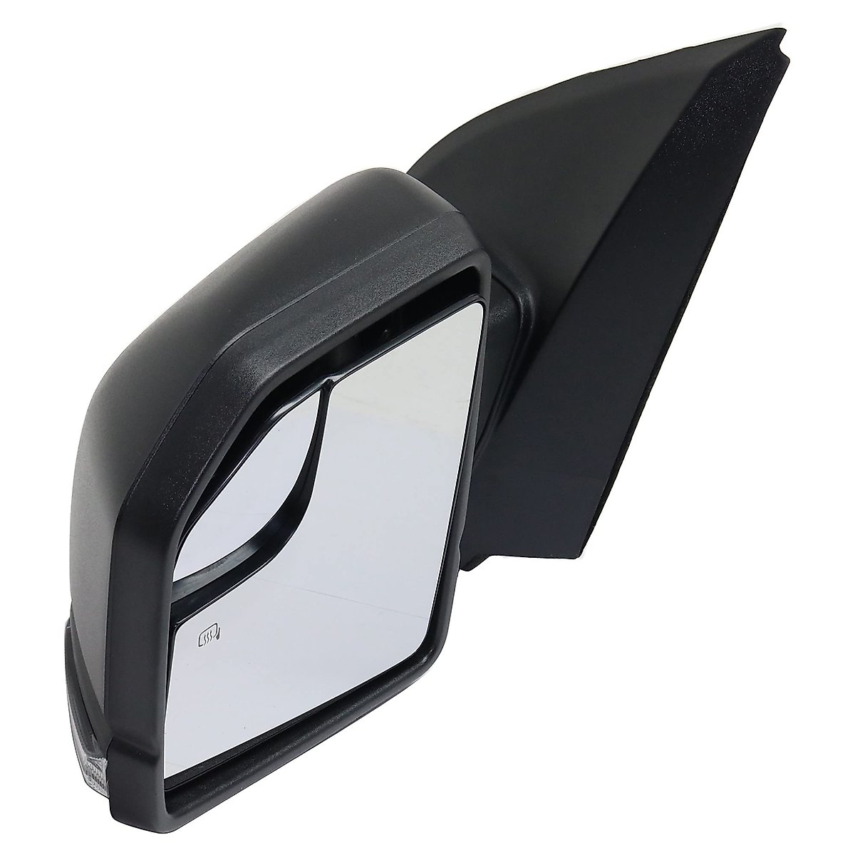 Kool Vue Driver Side Power Heated Mirror for Ford F-150 2015-2017 Manual Fold With Signal Light & Spotter Glass; Without Memory, Puddle Lamp & Auto-Dimming Textured