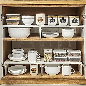 Zmcaiwsy Kitchen cabinets and Counter Shelves Layered Shelves, Store, and Increase Space，can be Stacked, extensible, Non-Slip, Suitable for The Kitchen, cabinets, Sinks, Shoe cabinets, Wardrobe