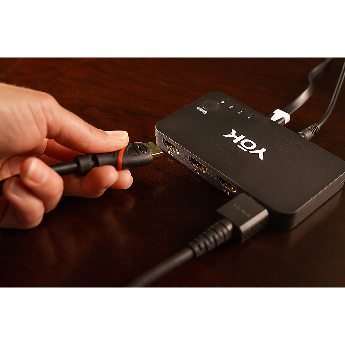 YoK Universal 4-Port HDMI 4K Switch. 4K x 2K Switcher Supports PC, PS3, PS4, Xbox One, Classic Consoles and Media Players