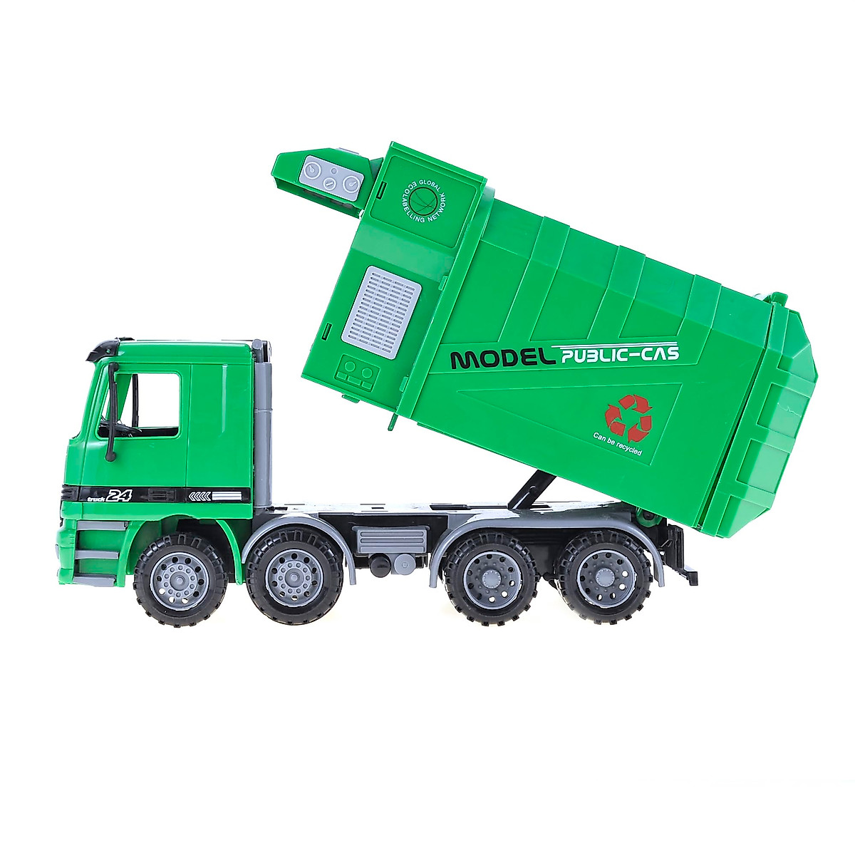 14” Large Garbage Truck Toy Big Construction Vehicle Toy Friction Powered Oversized Pretend Toy Gifts Toy for Toddlers Boy Toys Age 5-6 Years Old