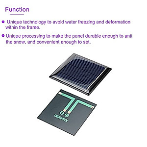 DMiotech 5 Pack 2.5V 100mA 50mm x 50mm Mini Solar Panel Cell for DIY Electric Power Project