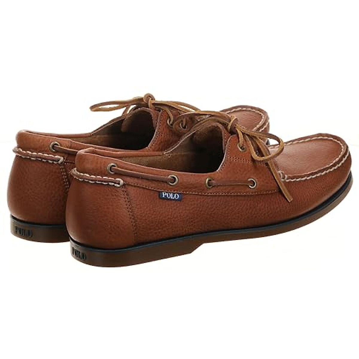 Polo Ralph Lauren mens Bienne loafers shoes, Tan Tumbled Leather, 10 US