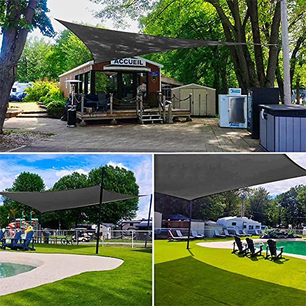 winemana 50% Black Shade Cloth, 20 x 30 FT Durable Mesh Tarp with Grommets, Garden Sunblock Shade Cloth Shading Antifreezing for Plants Cover, Greenhouse, Barns Kennel, Patio, Tomatoes