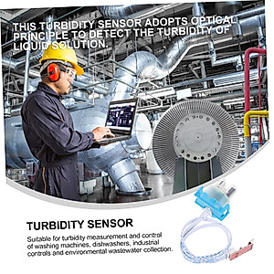 OUNONA Module Industrial Turbidity Sensor Dishwasher Turbidity Sensor Turbidity Tester 3.3-5v Turbidity Water Quality Detection Turbidity Transducer Water Turbidity Sensor Plastic Blue