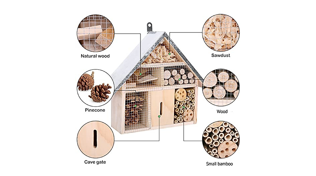 Wooden Insect House for Garden Insects | Support Biodiversity