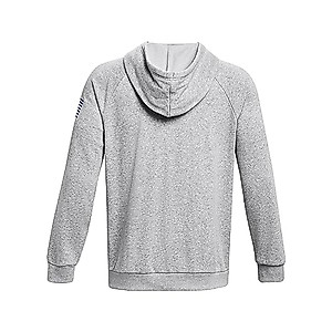 Under Armour mens Freedom Big Flag Logo Hoodie, (011) Mod Gray Light Heather / / Black, Large