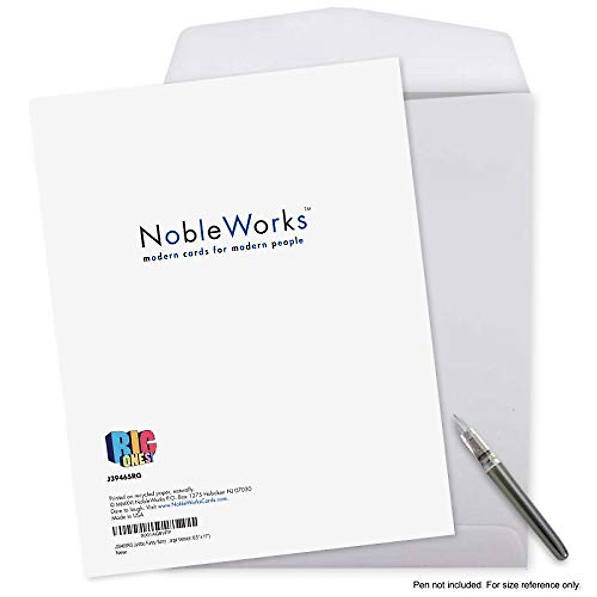 NobleWorks - Jumbo I'm Sorry Greeting Card (8.5 x 11 Inch) - Funny Apology Message - Big Idiot J3946SRG