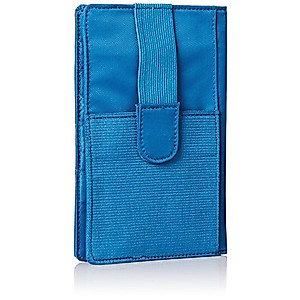 Big Skinny Women's Plus Size myPhone Bi-Fold Slim Wallet, Holds Up to 20 Cards, Ocean Blue