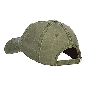e4Hats.com US Navy Veteran Military Embroidered Washed Cap - Olive OSFM