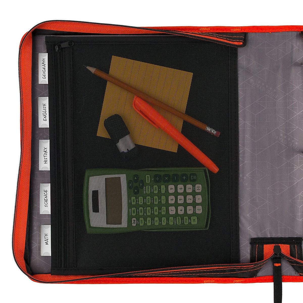 Five Star Zipper Binder, 2 Inch 3-Ring Binder for School, Expansion Panel, 580 Sheet Capacity, Red/Black (29052CE8)