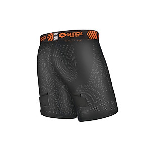 Shock Doctor Men’s Loose Hockey Shorts Supporter with BioFlex Cup Included, Adult, Youth, Boys Sizes Black
